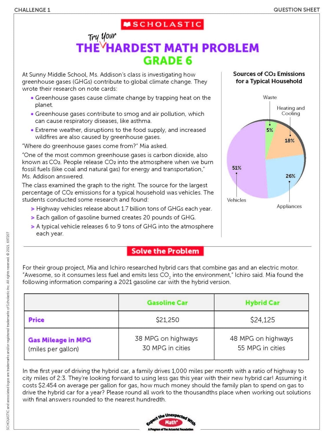 Hardest Math Problem Student Contest - The Actuarial Foundation