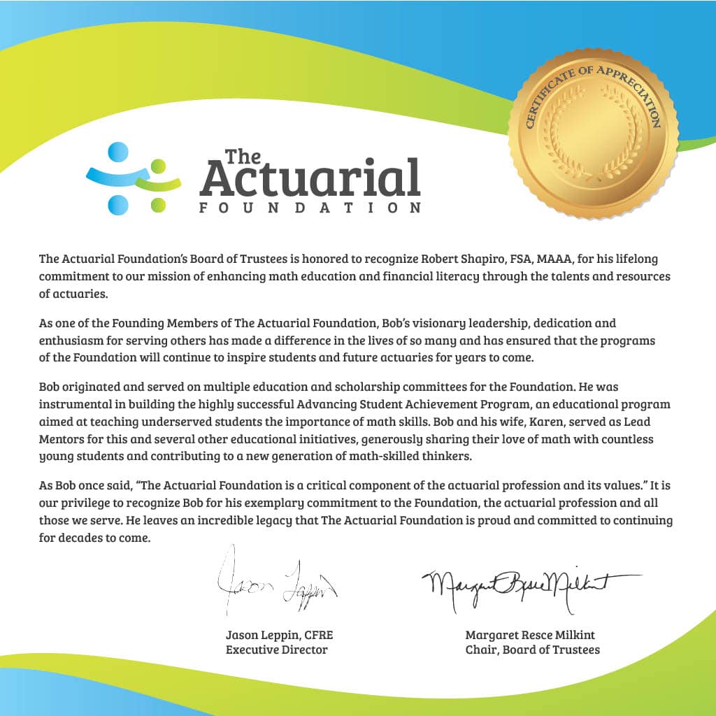 robert shapiro Archives - The Actuarial Foundation